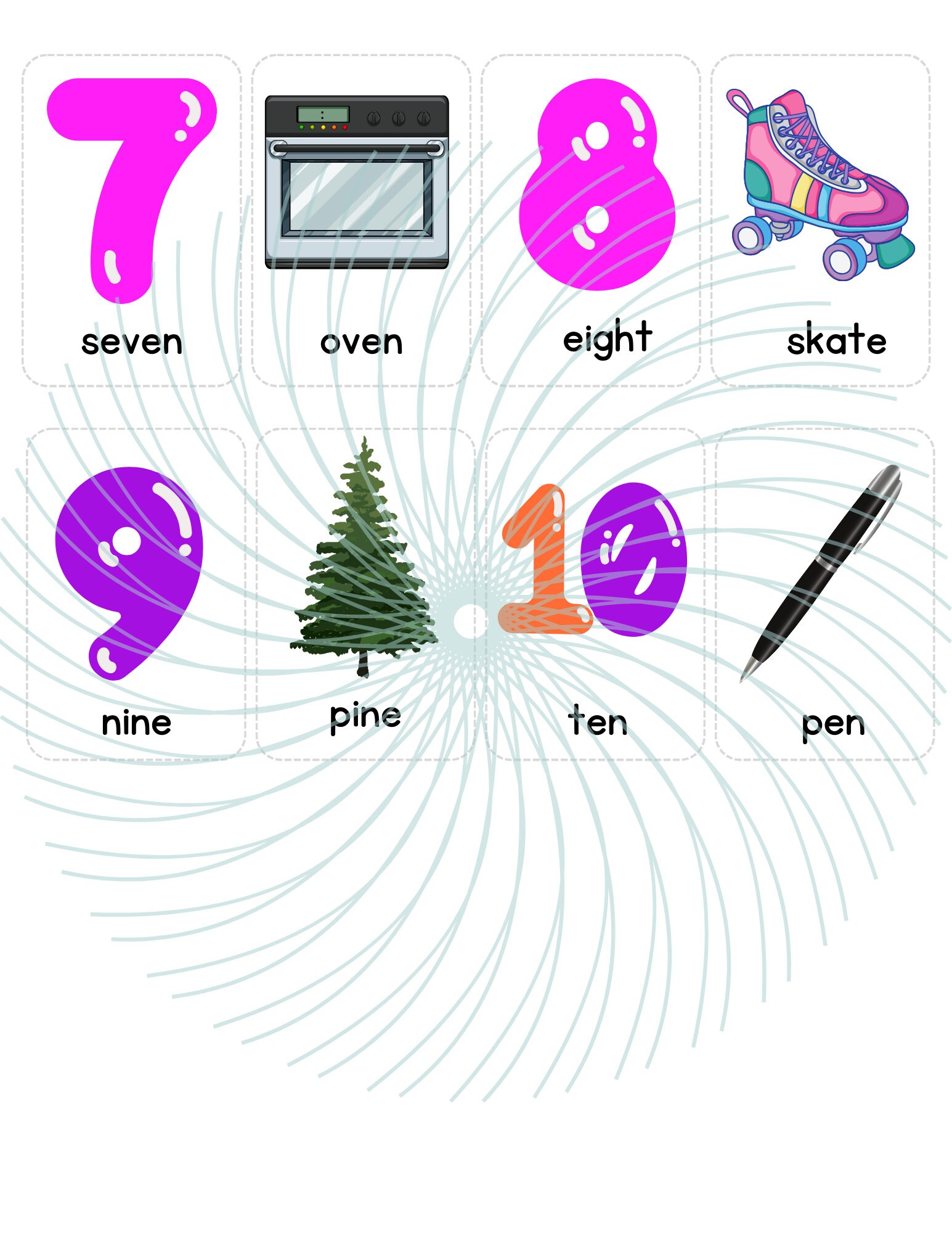 Rhyming Cards - Rhyme to Number Names - for the Growing Mind ...