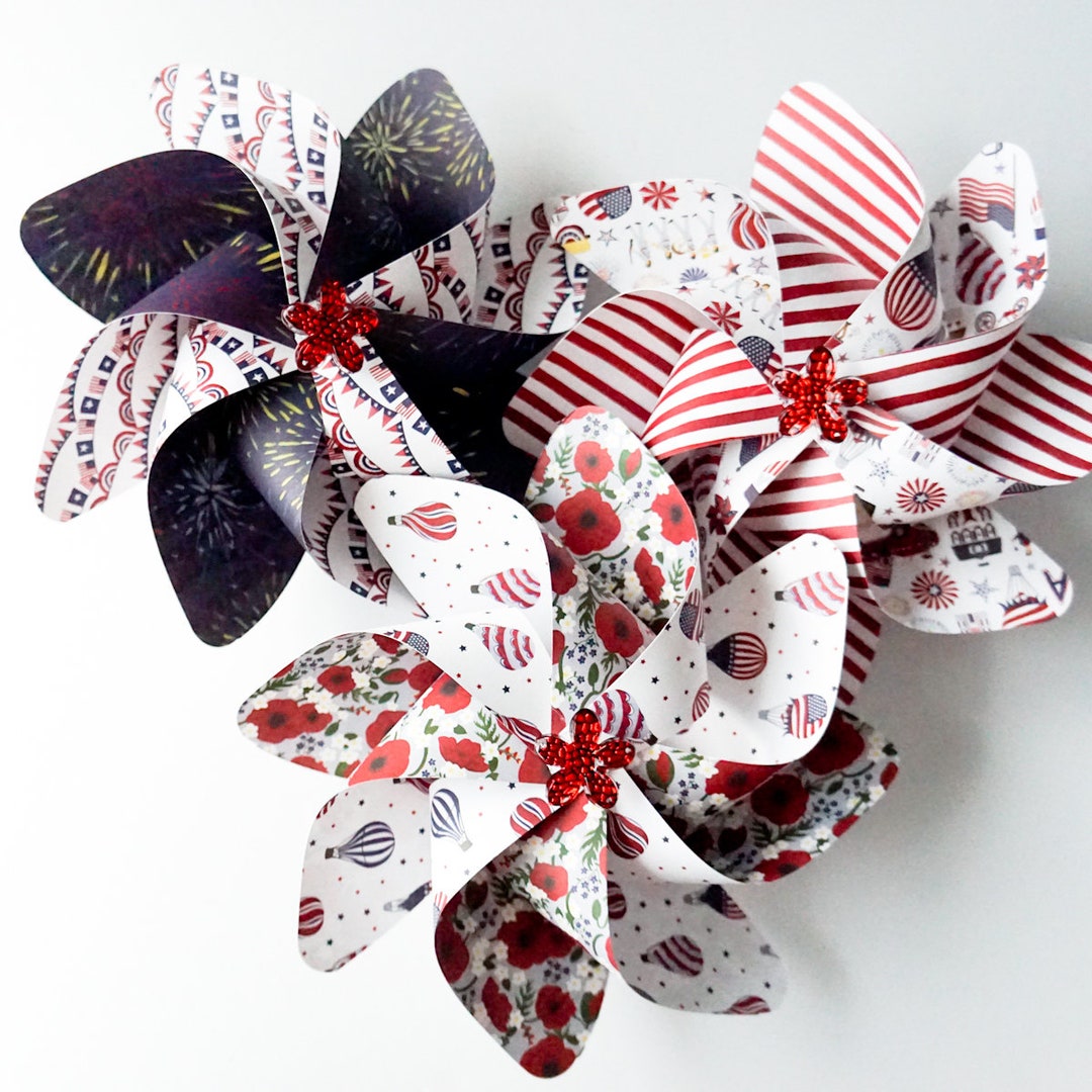 Pinwheels Fourth of July 878 With Straws Independence Day 4th of July ...