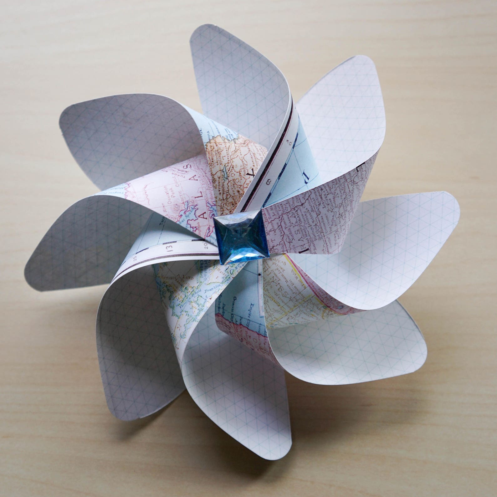 Pinwheels Map Pattern Beautiful Double Spinners for - Etsy