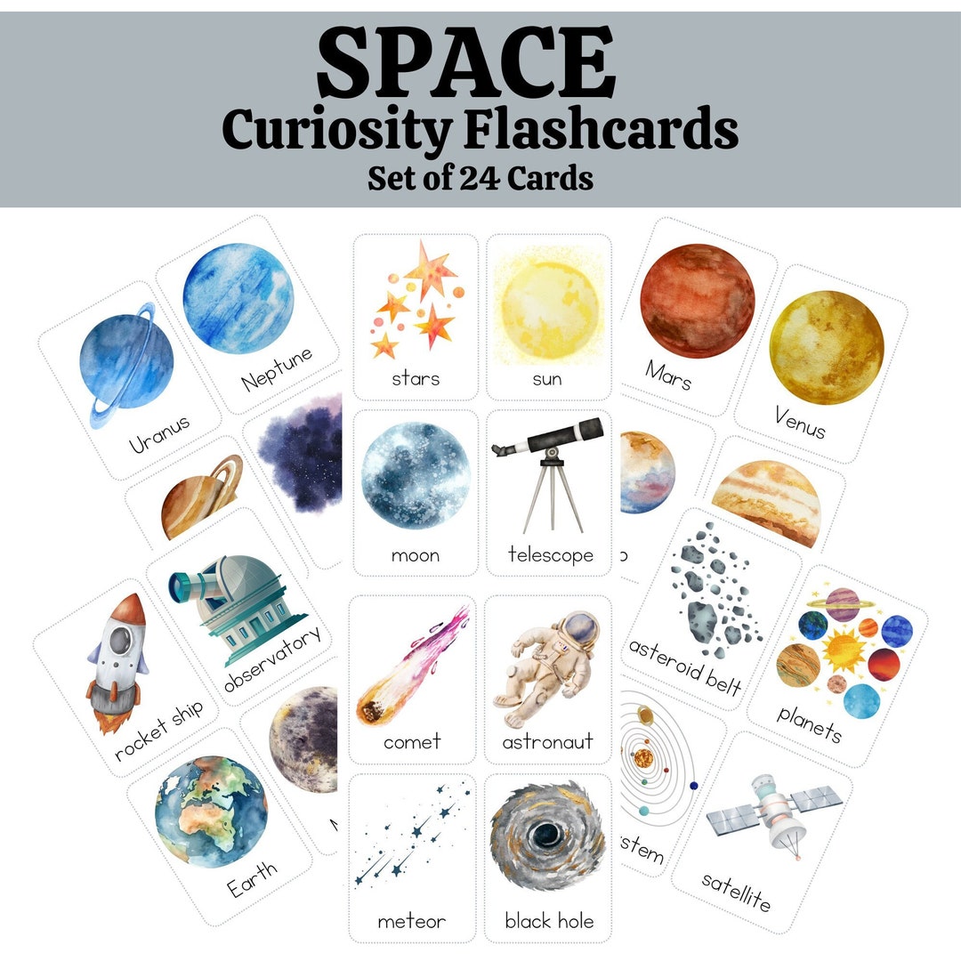 Flashcards - Space Planets Solar System Curiosity Cards for the Growing ...