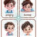 Emotion Flashcards, Feeling Cards for Toddlers and Preschool, Brown ...