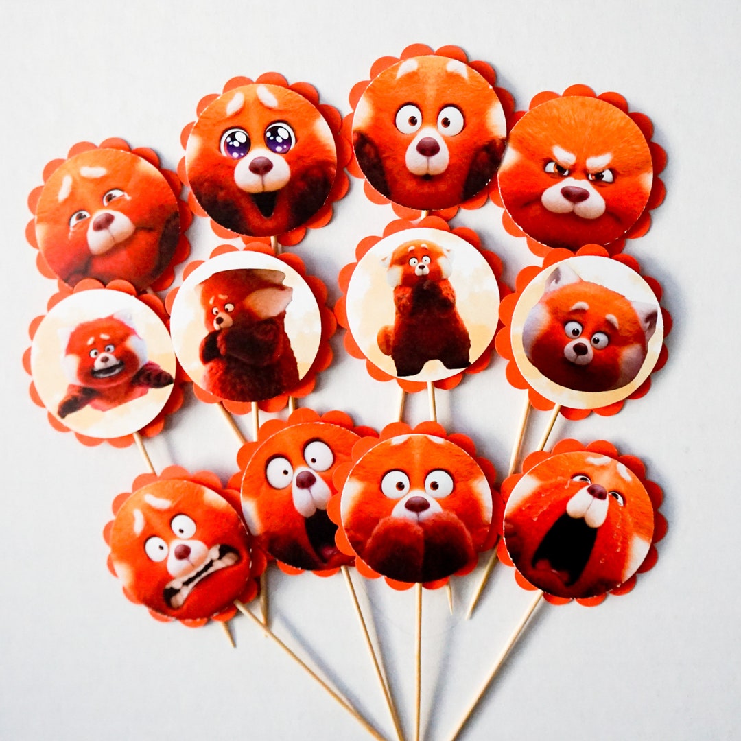 TURNING RED Cupcake Toppers Emotions Feelings Adorable - Etsy