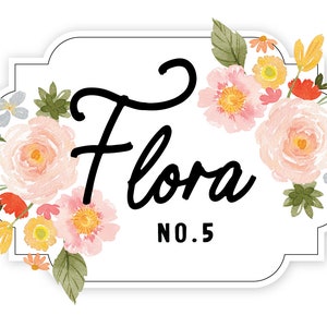 Carta Bella Flora No. 5 Collection Set of 2 Items, Ephemera and Frames ...