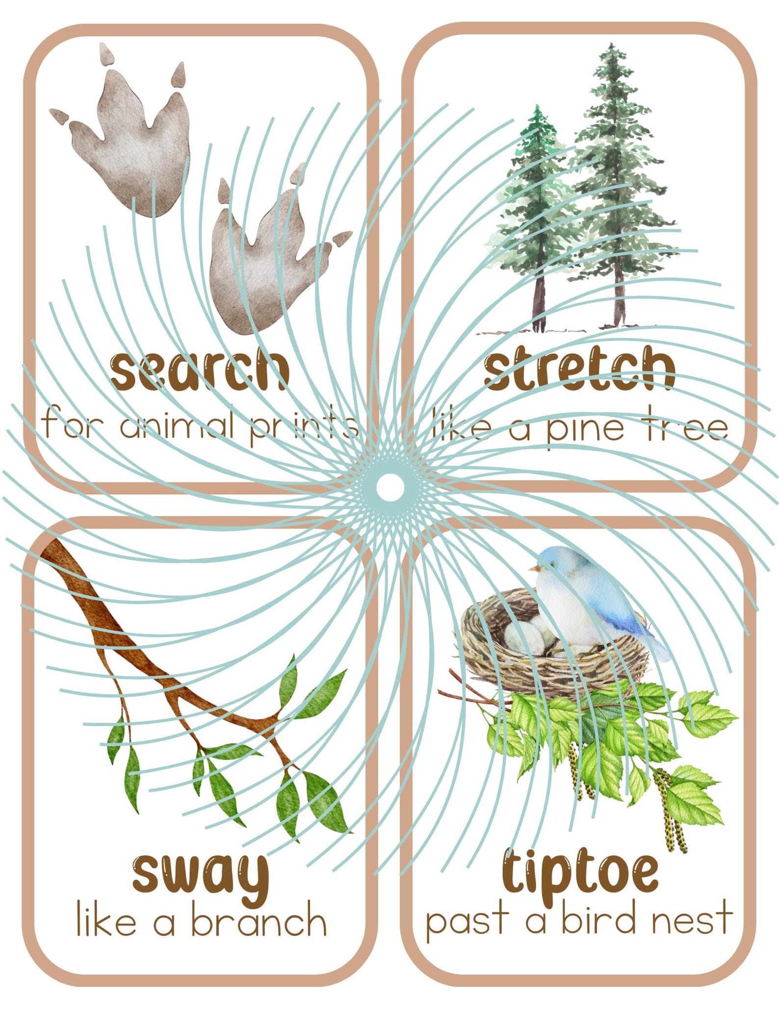 Movement Cards Outdoors and Camping for Toddlers and Preschool, Busy ...