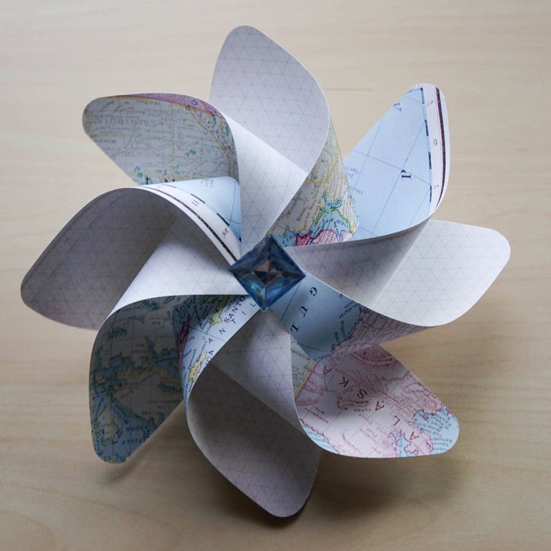 Pinwheels Map Pattern Beautiful Double Spinners for - Etsy