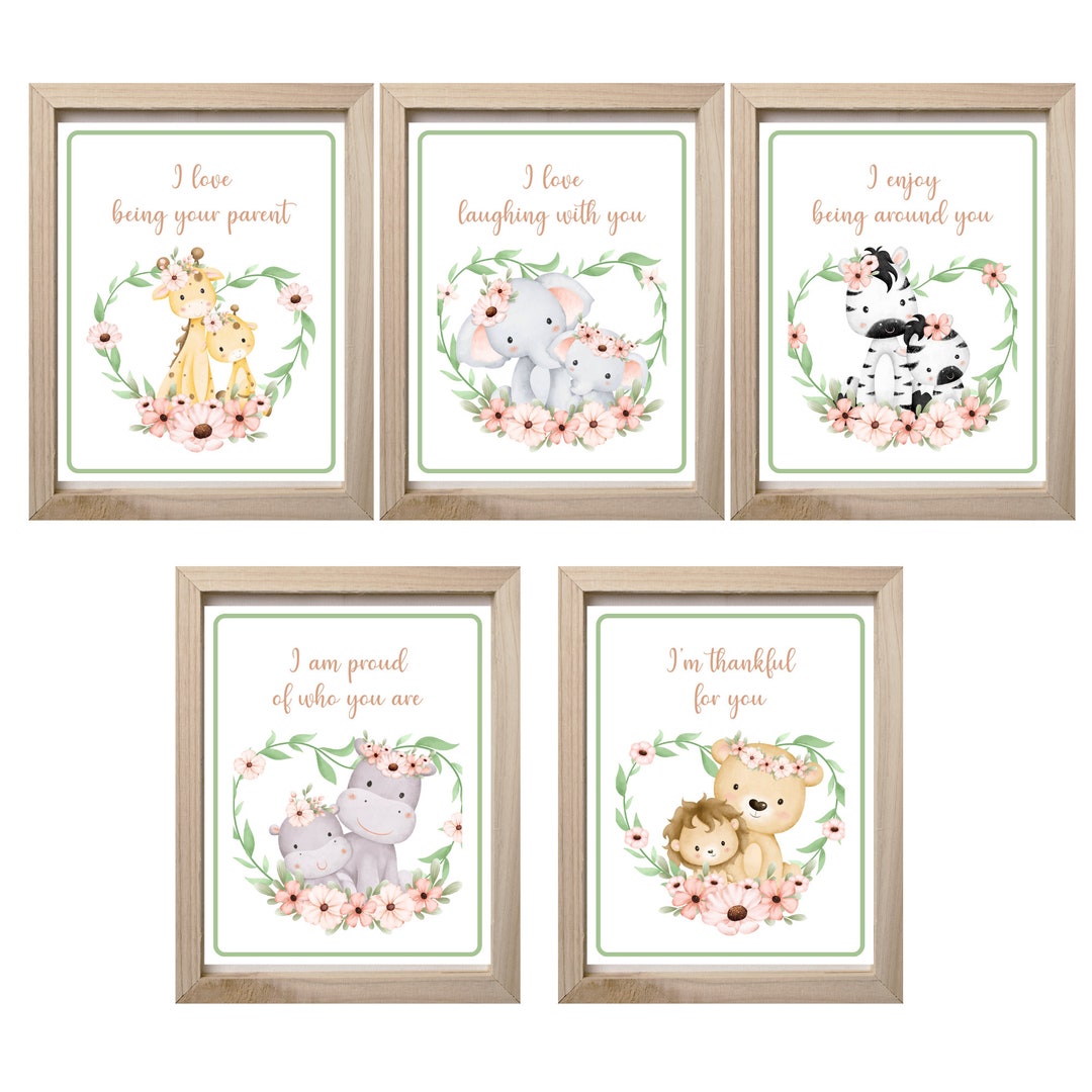 Parent to Child Affirmation Posters Set of 5, Home Decorating, Child's ...