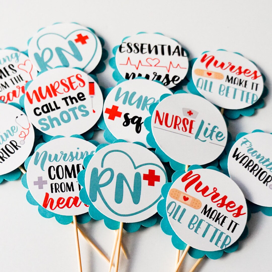 Nurse Cupcake Toppers Nurse Frontline Hero Nursing Essential Worker - Etsy