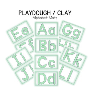 Alphabet Simple Playdough Mats, Printable Dough Kid Activity, Preschool ...