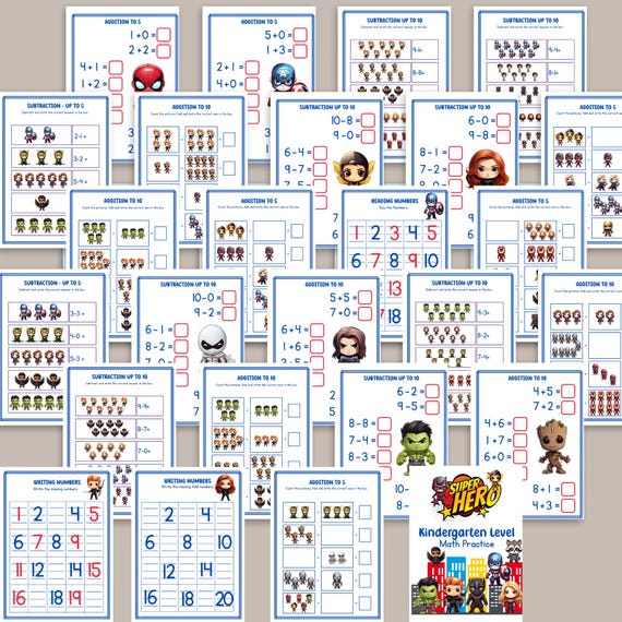 Superhero Maths Worksheets