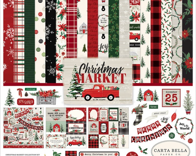 Carta Bella CHRISTMAS MARKET Collection Kit 12 X 12 Echo Park - Etsy
