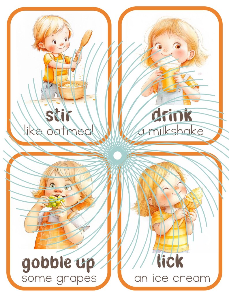 Movement Cards Food Themed for Toddlers and Preschool, Busy Activities ...