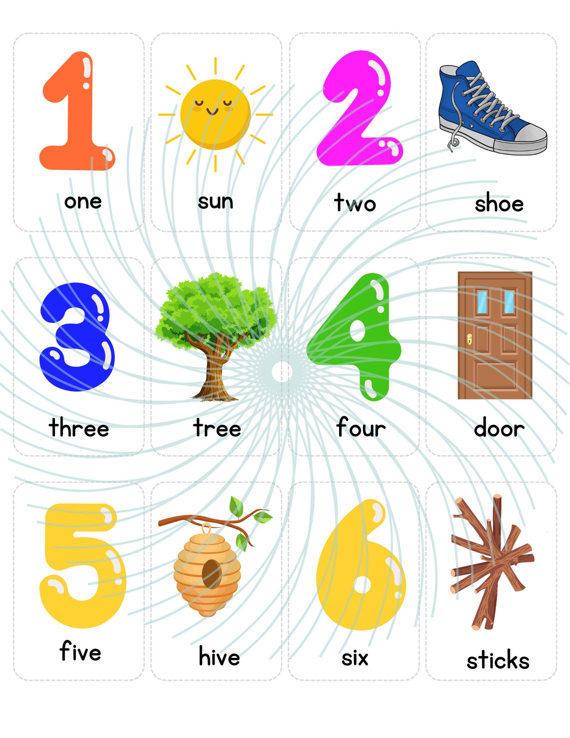 Rhyming Cards - Rhyme to Number Names - for the Growing Mind ...