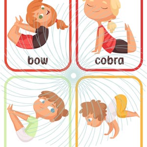 Movement Cards for Toddlers and Preschool Yoga Kids, Busy Activities ...