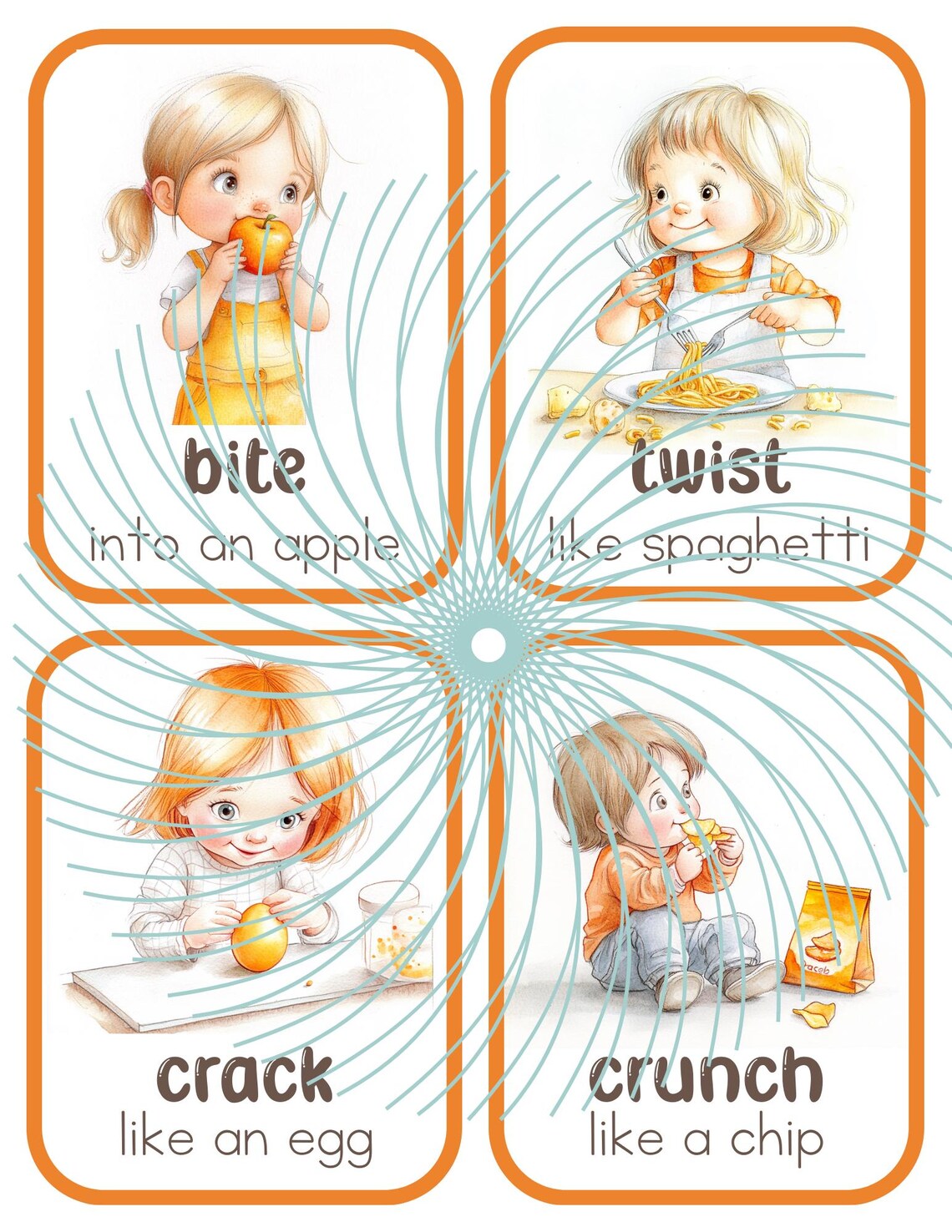 Movement Cards Food Themed for Toddlers and Preschool, Busy Activities ...