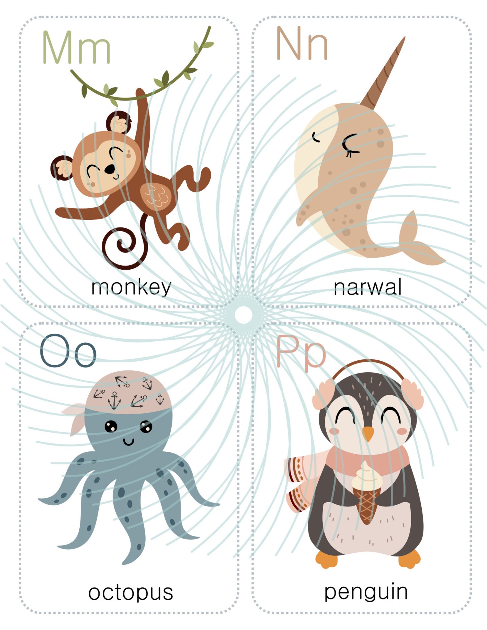 Flashcards A-Z Adorable Animals, Preschool, Toddler, Child - Life Long ...