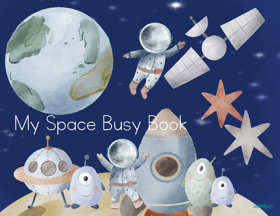 Space Busy Book or Pages for Toddlers - Printable Homeschool Quiet Time ...