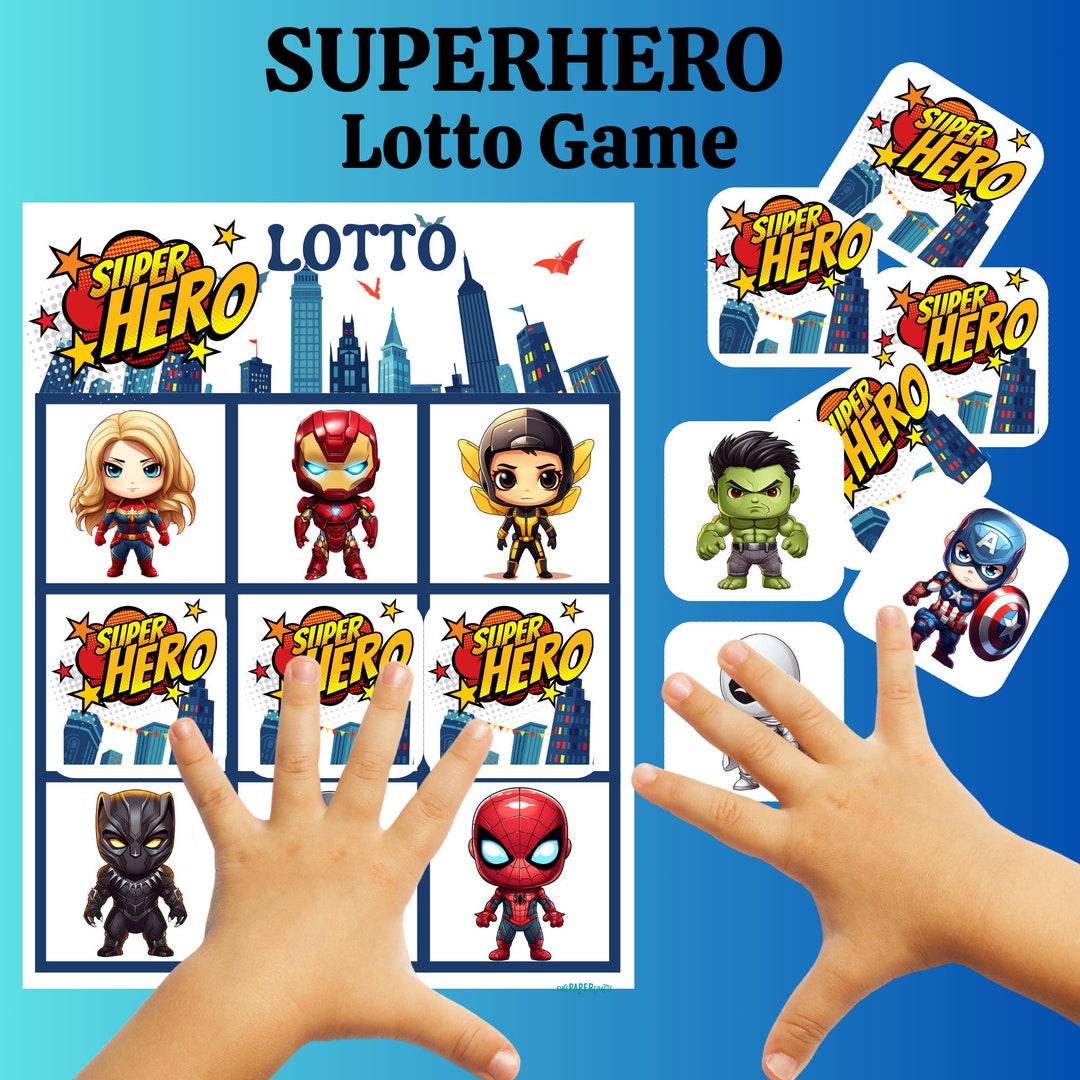 Superhero Lotto (bingo) for Toddlers and Preschool, Busy Activities ...