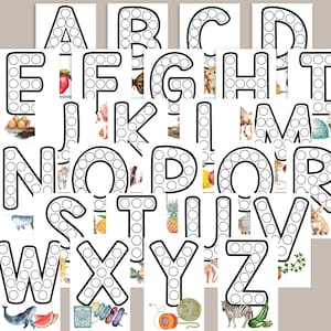 Alphabet Dot Marker Learning Sheets - Four for Each Letter - Forming ...