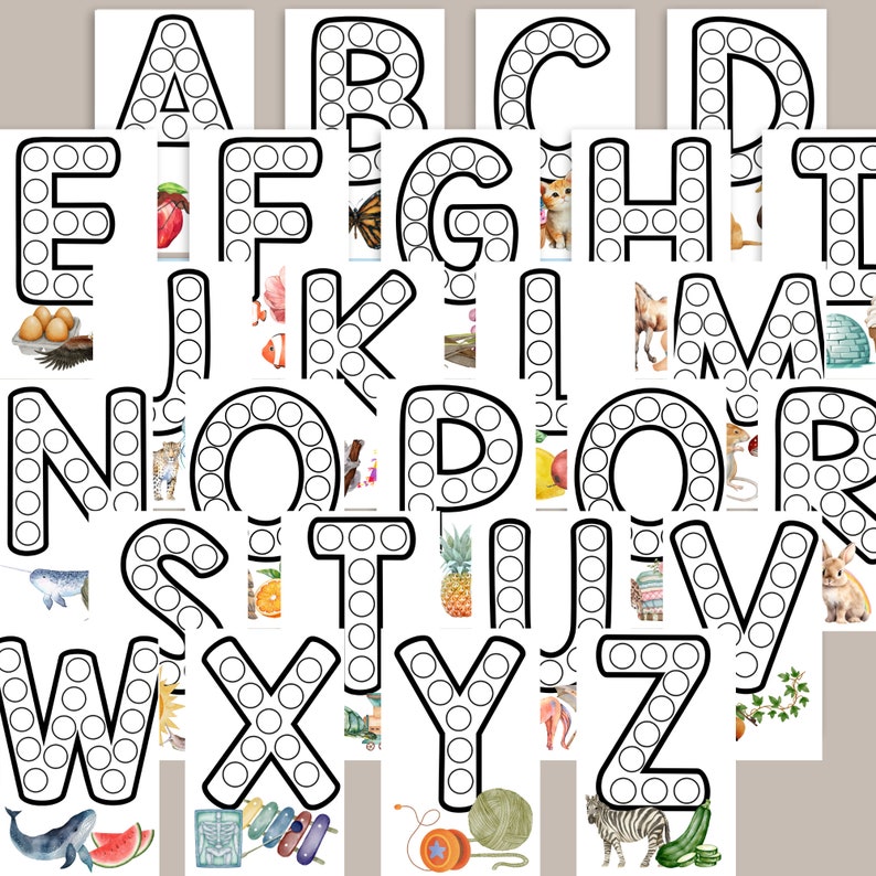 Alphabet Dot Marker Learning Sheets - Four for Each Letter - Forming ...