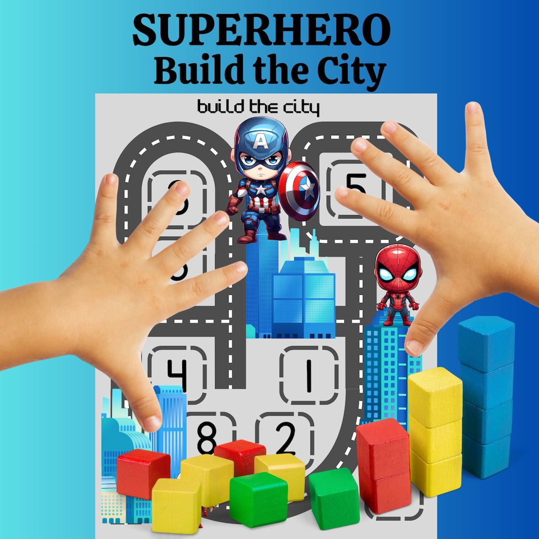 Superhero Build a City for Toddlers and Preschool, Busy Activities, Fun ...