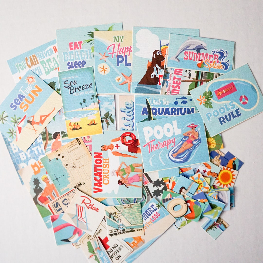 Carta Bella SUMMER SPLASH Collection Journaling Ephemera Cards ...