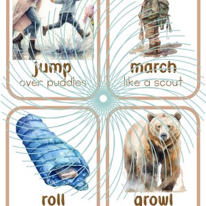 Movement Cards Outdoors and Camping for Toddlers and Preschool, Busy ...