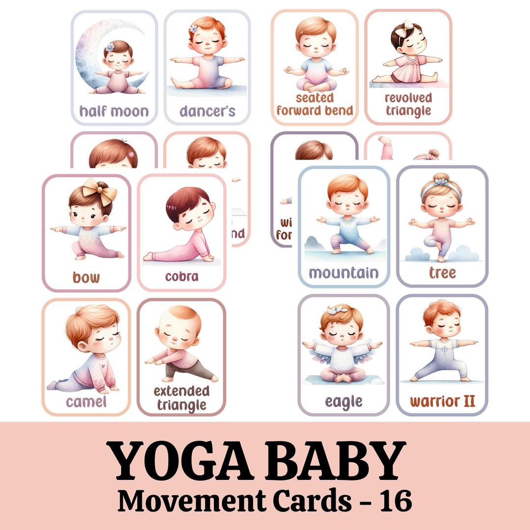 Movement Cards Yoga Baby for Toddlers and Preschool and Younger, Busy ...