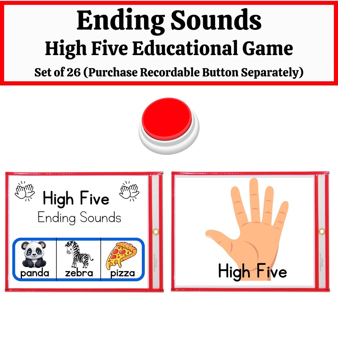 Ending Sounds Game (button Optional) for the Growing Mind, Montessori ...