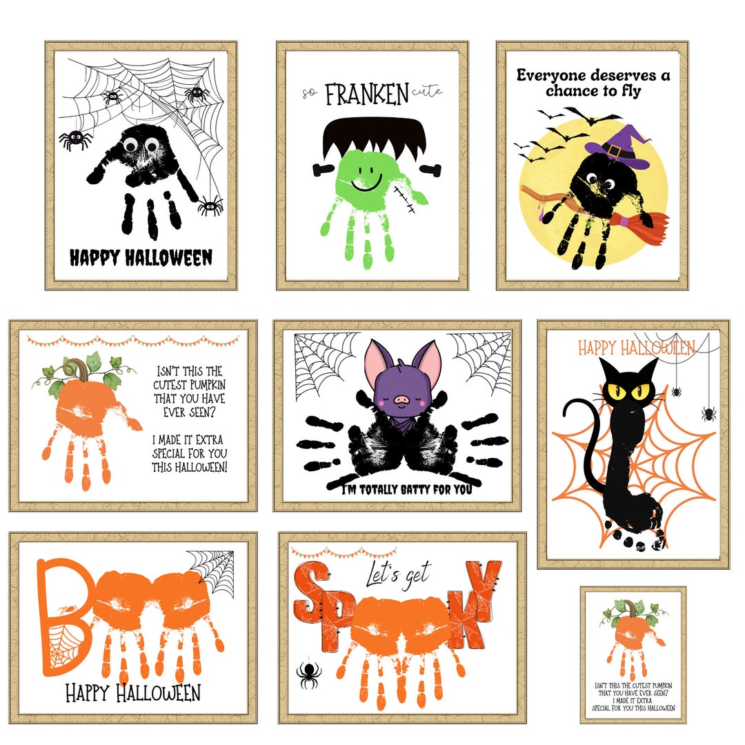 Halloween Handprints 8 Printable Art for Babies, Toddlers and ...