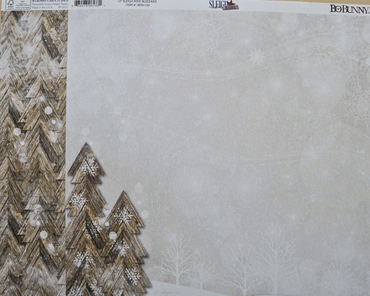 Paper Sheets Bo Bunny 11 Double Sided Sleigh Ride Bo Bunny 12 | Etsy