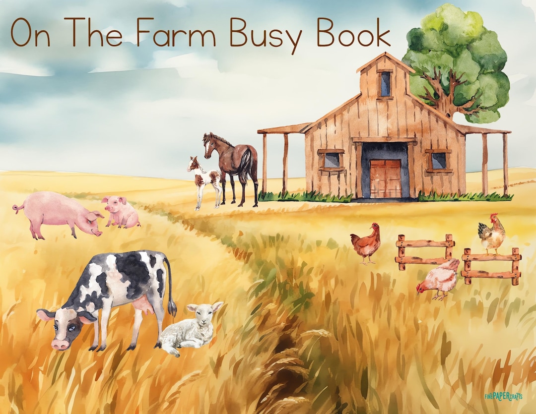 Farm Busy Book or Sheets for Toddlers on the Farm - Printable ...