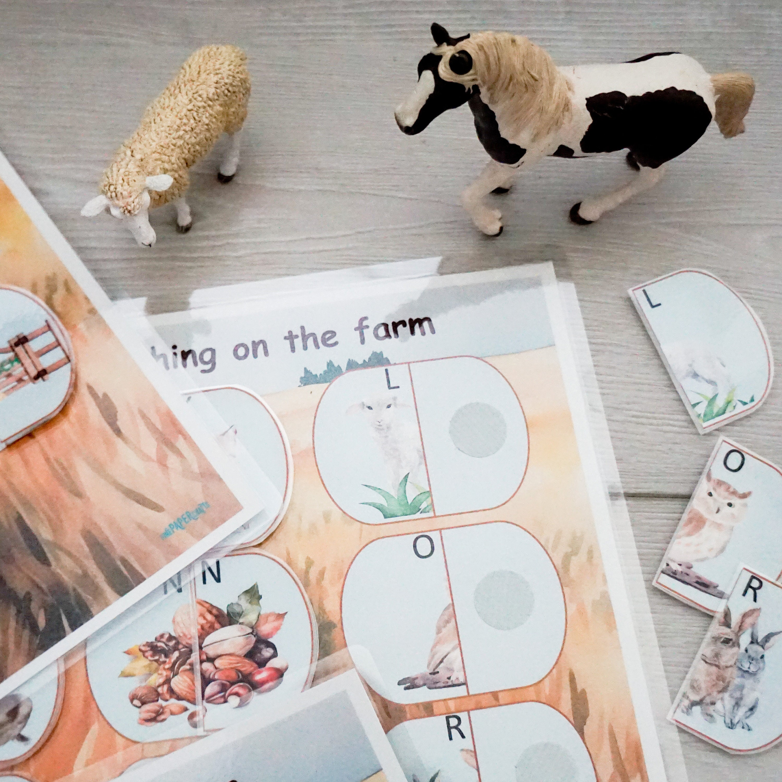 Animal Alphabet Match Pages for Toddlers and Preschool Farm, Busy ...