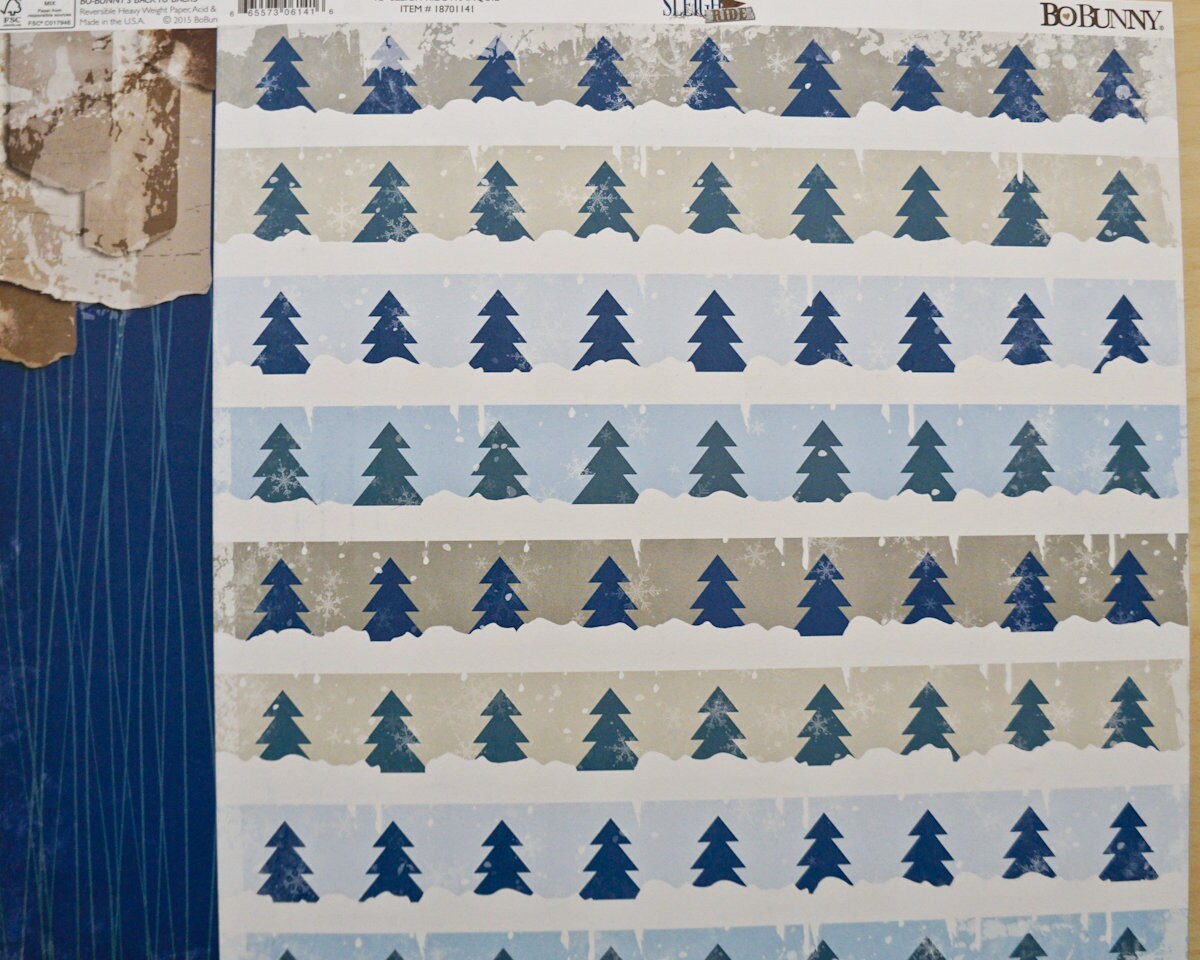 Paper Sheets Bo Bunny 11 Double Sided Sleigh Ride Bo Bunny 12 | Etsy