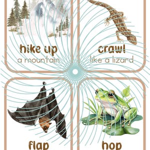 Movement Cards Outdoors and Camping for Toddlers and Preschool, Busy ...