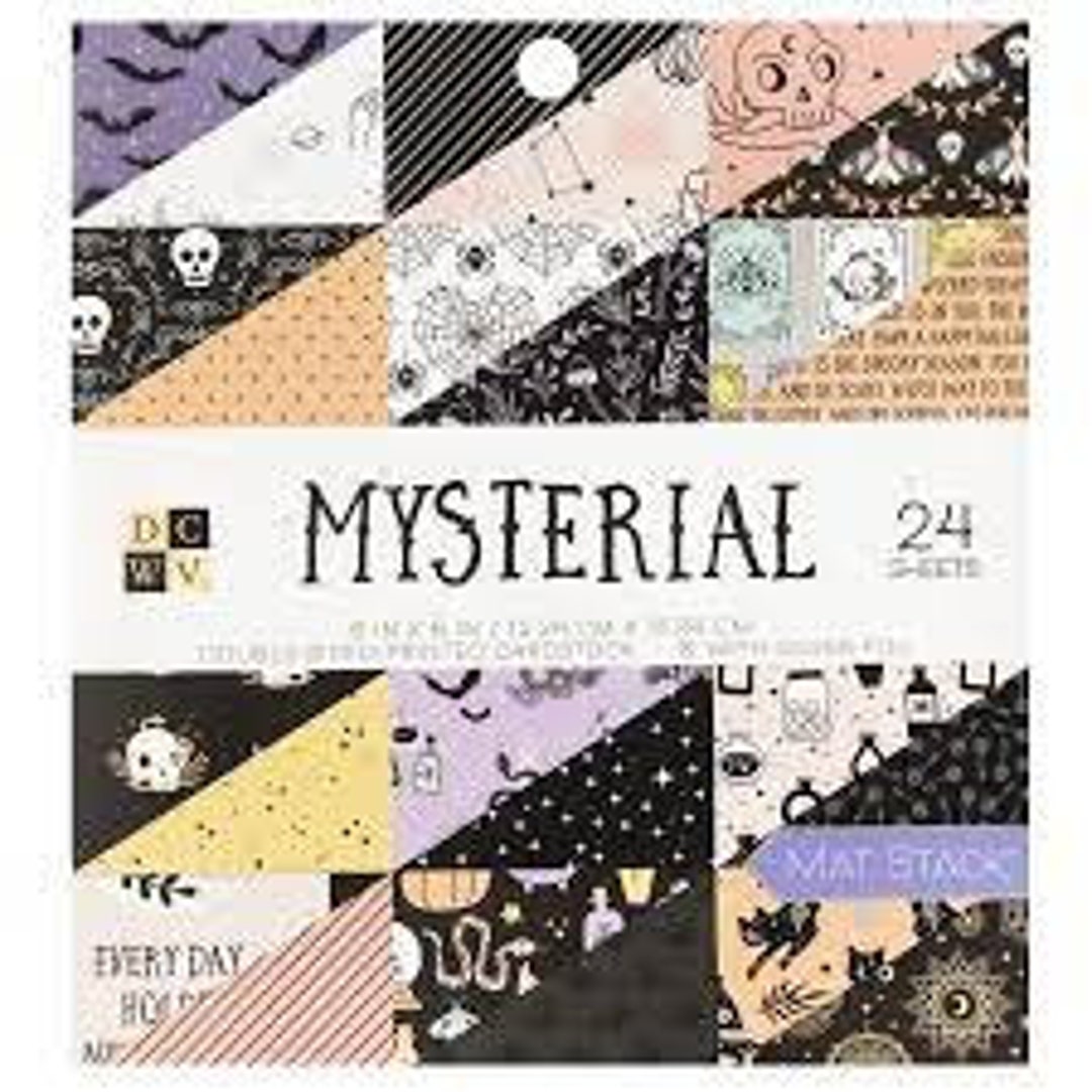 DCWV MYSTERIAL Halloween Collection 6 X 6 Paper Pad 24 Double Sided ...