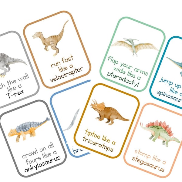 Dinosaur Cards - Etsy