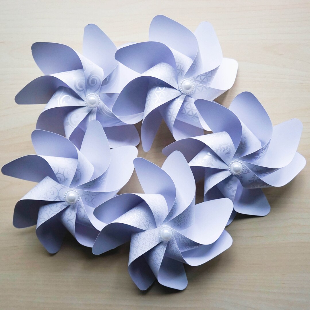 Pinwheels White on White 419 Beautiful Double Spinners for - Etsy