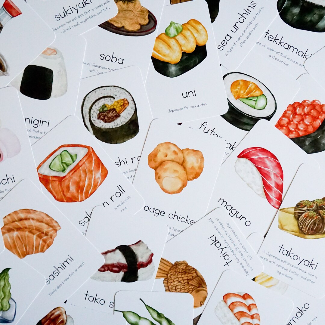 Curiosity Cards Sushi, Flash Cards for the Curious Mind, Montessori ...