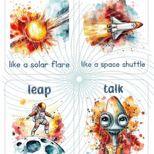 Movement Cards Space for Toddlers and Preschool, Busy Activities, Fun ...