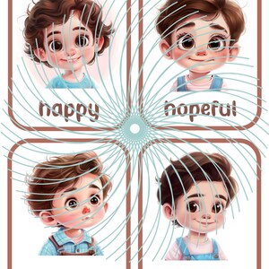 Emotion Flashcards, Feeling Cards for Toddlers and Preschool, Brown ...