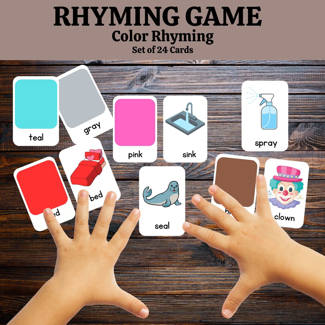 Rhyming Cards - Rhyme to Colors - for the Growing Mind, Montessori ...