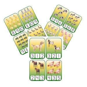 Count Clip Cards for Toddlers and Preschool Farm, Busy Activities, Fun ...