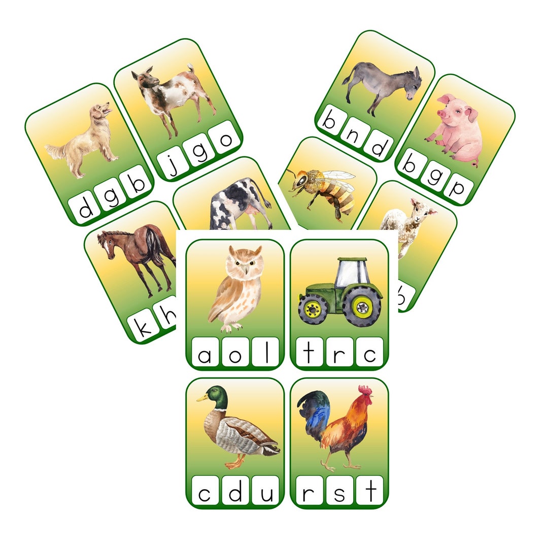 Sound Clip Cards for Toddlers and Preschool Farm Busy Activities, Fun ...