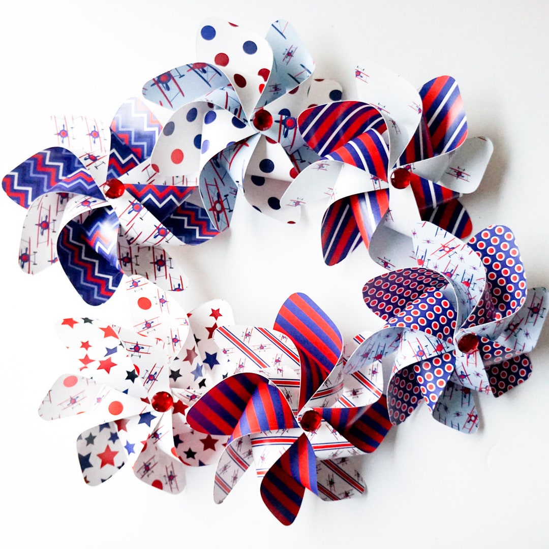 Pinwheels Vintage Airplane 171 With Straws Set of 6 Beautiful Double ...