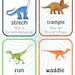 Movement Cards for Toddlers and Preschool Dinosaurs, Busy Activities ...