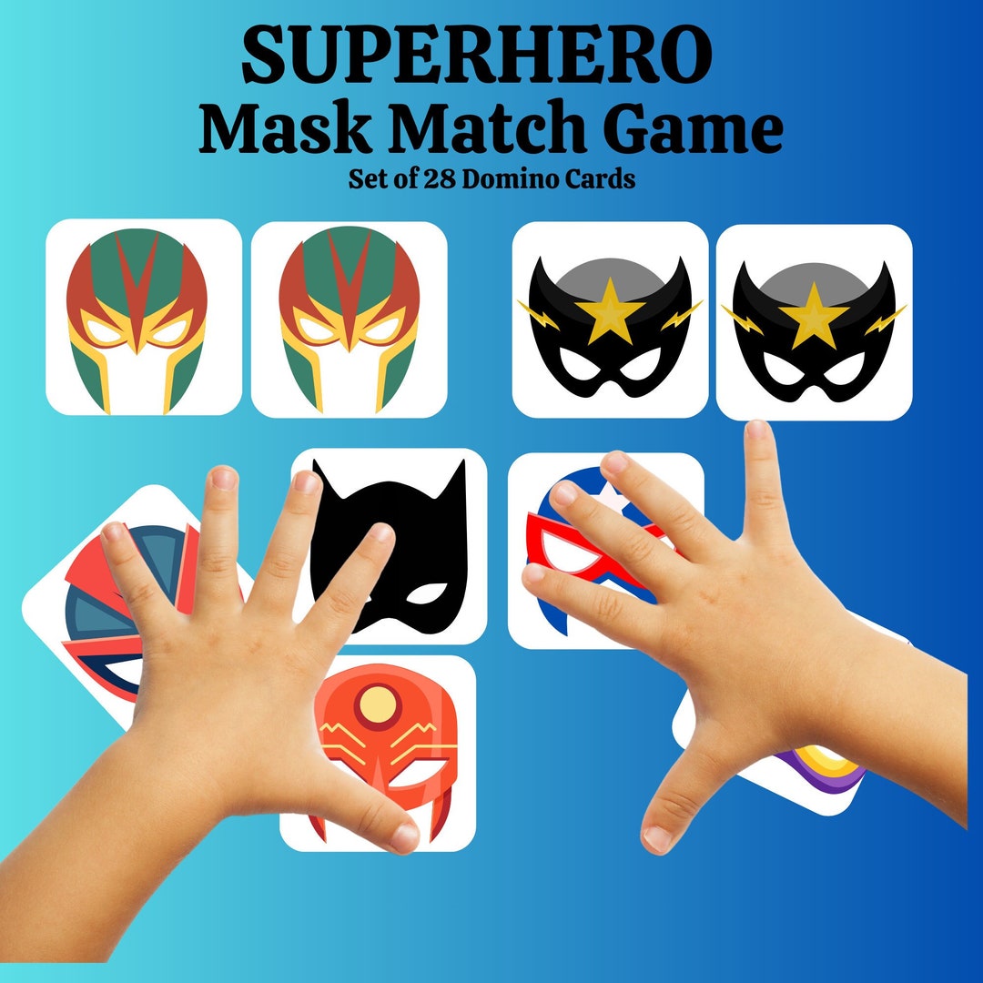 Superhero Matching Masks Game for Toddlers and Preschool, Busy ...