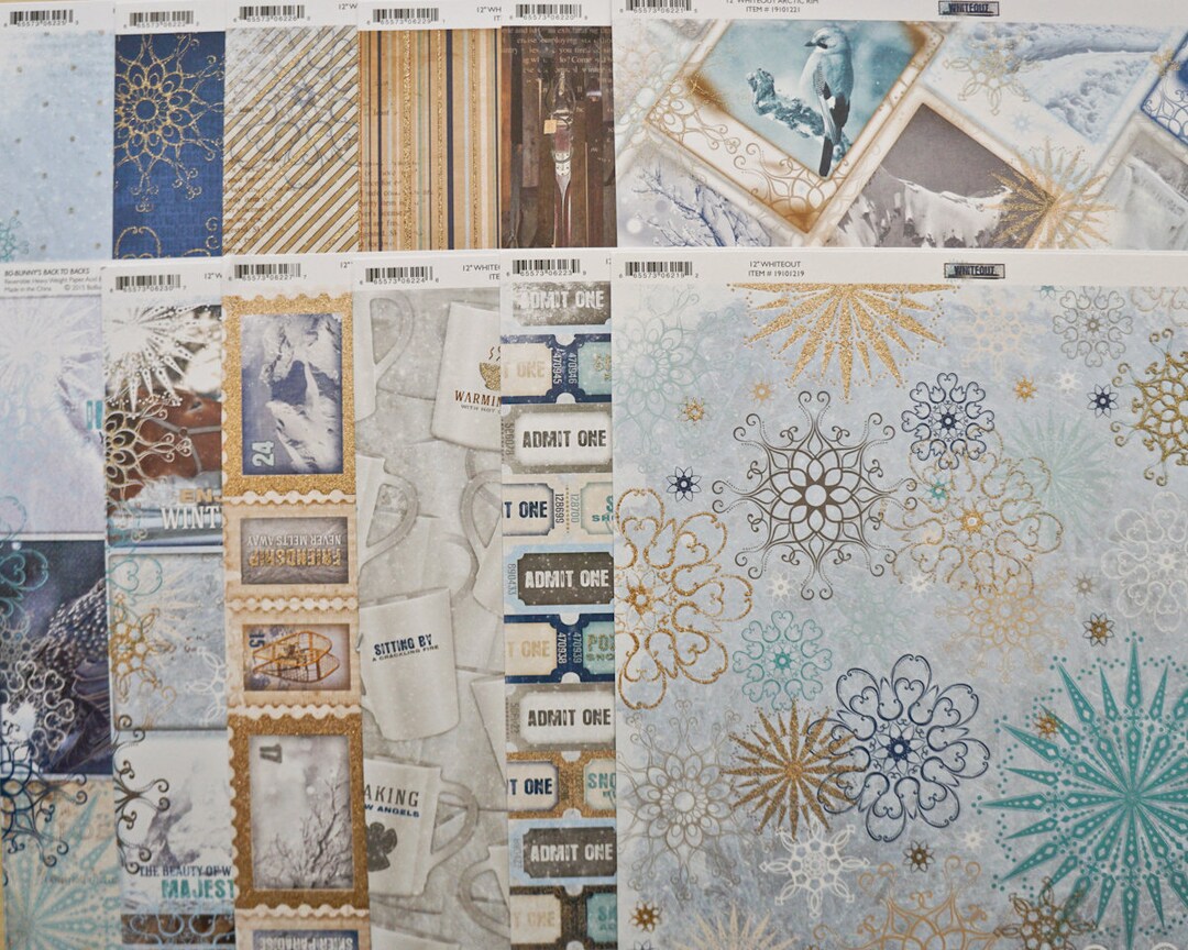 Paper Sheets Bo Bunny 12 Double Sided Whiteout Bo Bunny 12 X 12 High ...