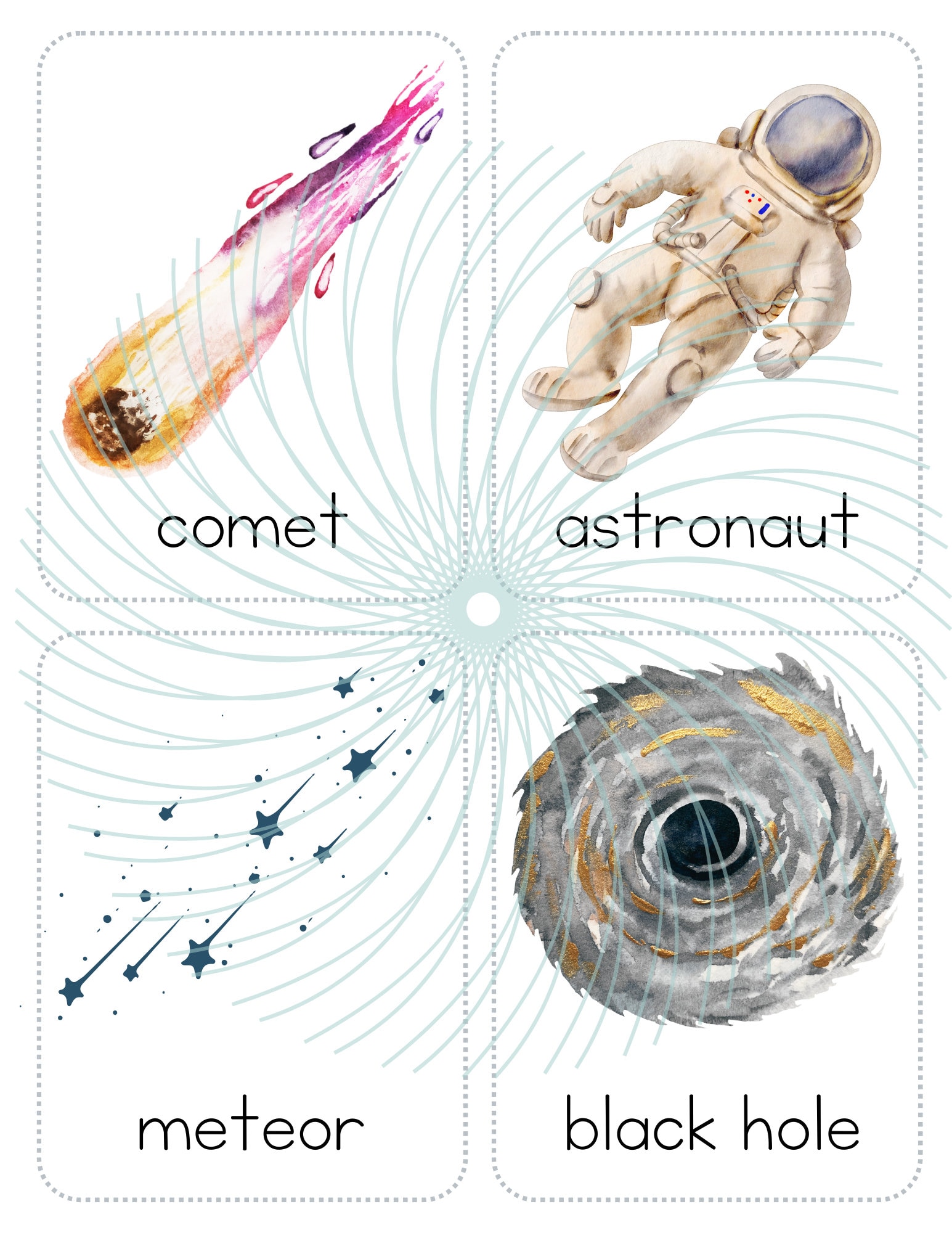 Flashcards - Space Planets Solar System Curiosity Cards for the Growing ...