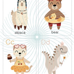 Flashcards A-Z Adorable Animals, Preschool, Toddler, Child - Life Long ...