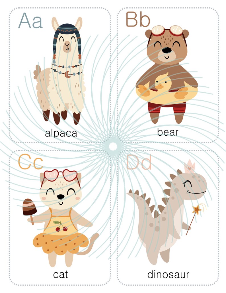 Flashcards A-Z Adorable Animals, Preschool, Toddler, Child - Life Long ...